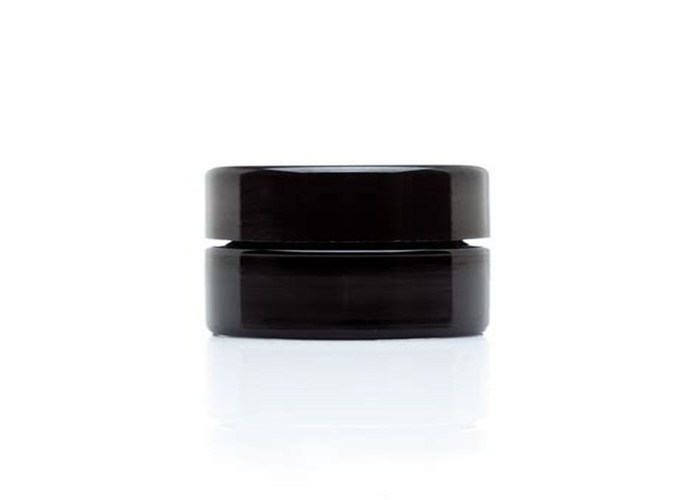 Black Color Glass Concentrate Containers , Screw Top Glass Cosmetic ...